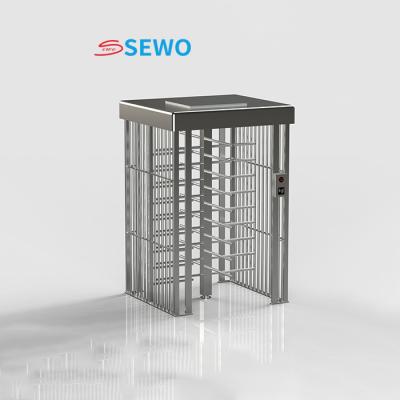 China SEWO Semi-Automatic Full Height Turnstile Gate 2200mm Height 45 People/Minute Access Control System for sale