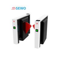 China SEWO-Y6-200 Automatic Retractable Flap Barrier Turnstile 1400×1000mm Stainless Steel Access Control System for sale