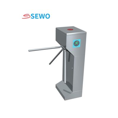 China SEWO S5217 Automated Tripod Turnstile Gate with RFID Card Reader - 30 People/Minute Capacity, 220V Operation for sale
