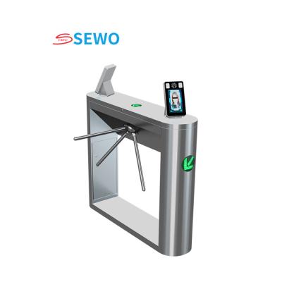 China Semi-Automatic Tripod Turnstile Gate with Face Recognition RFID Reader - 510mm Arm Length, 220V Power for sale
