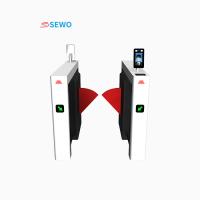 China SEWO Y6-200 Flap Barrier Turnstile Access Control System 1400×160×1000mm 220V Stainless Steel for sale
