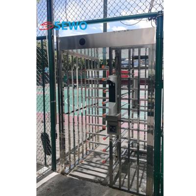 China SEWO Semi-Automatic Full Height Turnstile Gate 2200mm Height 45 People/Minute Access Control for sale