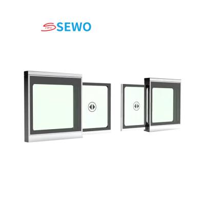 China SEWO-PB1260 Glass Security Turnstile with 850mm Passage Width and 100W Power for Access Control Systems for sale
