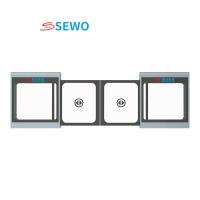 China SEWO-PB1260 Glass Security Turnstile with 850mm Passage Width and 100W Power for Access Control Systems for sale