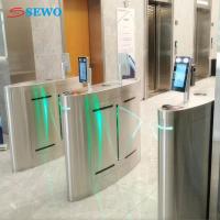 China SEWO-Y6-115 Flap Barrier Turnstile 1200×300×1050mm with 24V Motor for Gym Access Control for sale