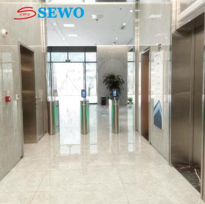 China SEWO-Y6-115 Stainless Steel Flap Barrier Turnstile 1200×300×1050mm with 30-40 People/Minute Capacity for sale