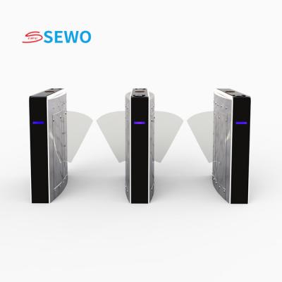 China SEWO-Y1-303 Flap Barrier Gate with 45 People/Minute Capacity and 1000mm Height - RS485 TCP/IP Access Control for sale