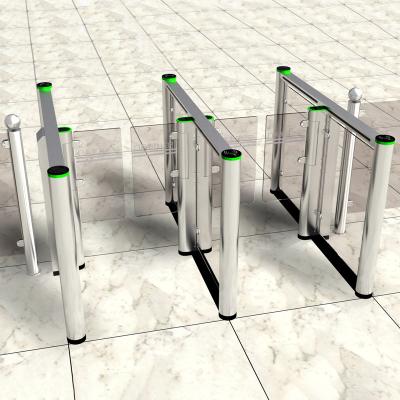 China Glass Fastlane Turnstile Barcode Scanner / Card Reader Security Turnstile Gate for sale