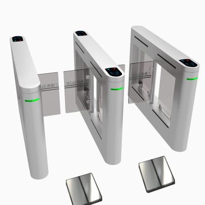 China Pedestrian Swing Gate ESD Turnstiles RS232/485 Communication Turnstile Biometric Access Control for sale