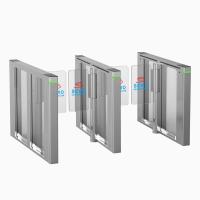 China Security Card Reader Glass Turnstile Gate , Subway Speed Gate Turnstile for sale
