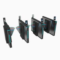 China SEWO-Y6-150 Flap Barrier Gate 1100mm Passing Width 40 People/Minute Access Control Turnstile for sale