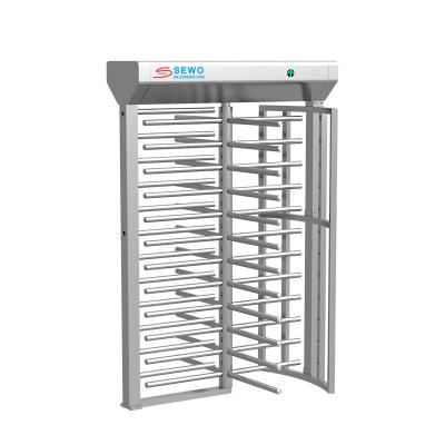 China SEWO Full Height Turnstile Gate 1500x1500x2200mm Security Access Control with 45 People/Minute Capacity for sale