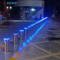 China SEWO Stainless Steel Automatic Retractable Bollard 800mm Height 6mm Thickness Electric Hydraulic Traffic Control for sale