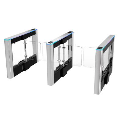 China Data Center Security Turnstile Gate 1400mm Dual Authentication Emergency Override 24V Motor for sale