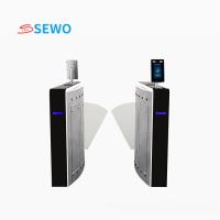 China 45 People/Min Passing Speed Security Flap Barrier Gate for Access Control Durable Indoor Solution for sale