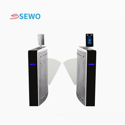 China 45 People/Min Passing Speed Security Flap Barrier Gate for Access Control Durable Indoor Solution for sale