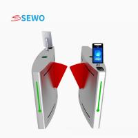 China RS485 TCP/IP Flap Barrier Gate 600-900mm Passage for Secure Office Entrances for sale