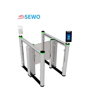 China Sliver Finish Security Swing Gate Turnstile Pedestrian Access Solution with AC220V Power Supply for sale
