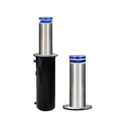 China Commercial Automatic Hydraulic Retractable Bollard K6 Crash-Rated 219mm Diameter with LED Lights for sale