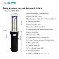 China Fully Automatic Hydraulic Retractable Bollard 219mm Diameter K6 Impact Rating for High-Security Access Control for sale