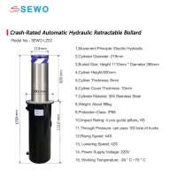 China SEWO-LZ02 Automatic Hydraulic Retractable Bollard System - 219mm Diameter, K6 Crash-Rated Security Barrier for sale