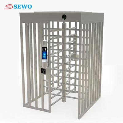 China SEWO-DM207 Full Height Turnstile Gate 2200mm Height 45 People/Minute Access Control Security System for sale