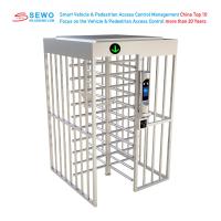 China SEWO DM207 Full Height Turnstile Gate - 2200mm Stainless Steel Security with 45 People/Minute Capacity for sale