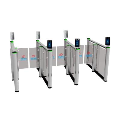 China Automatic Face Recognition Speed Gate Turnstile 600-900mm Passing Width 45 People/Min for sale