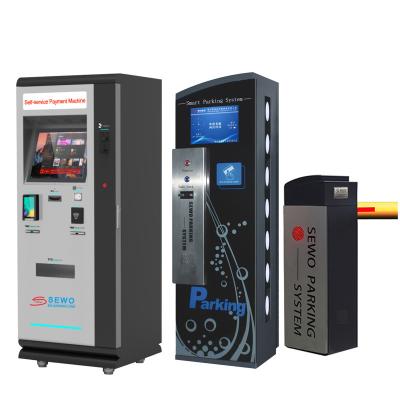 China SEWO Automatic Parking Ticket System Offline Operation Steel Tempered Glass 455x300x1360mm for sale