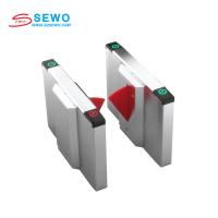 China 201 Stainless Steel Flap Barrier Gate 30-40 People/Min Bi-directional Access Control Turnstile for sale