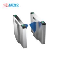 China 201 Stainless Steel Flap Barrier Gate 30-40 People/Minute Bi-directional Access Control Turnstile for sale