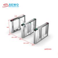 China SEWO Fully Automatic Swing Speed Gate Turnstile 45 People/Minute DC 24V Stainless Steel for sale