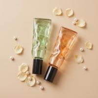 China 10ml Glass Roll on Bottles Wave Shape Empty Roller Ball Plastic Cap Perfume Oil for sale