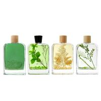 China 560ml Flat Large Empty Glass Reed Diffuser Bottle Aroma fragrance Bottle For Home Room for sale