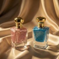 China 100ml Glass Perfume Bottles Beveled Rectangle Inner Coating Metal Cap Empty for sale