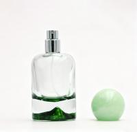 China 50ml Glass Perfume Bottle Empty Round Cap Cylinder Spray Crimp Neck for sale