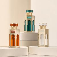 China 100ml Glass Perfume Bottle Unique Hexagon Zamac Magnet Cap Empty Spray Crimp Neck for sale