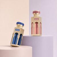 China 100ml Glass Perfume Bottle Unique Hexagon Zamac Magnet Cap Empty Spray Crimp Neck for sale