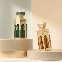 China 100ml Glass Perfume Bottle Unique Hexagon Zamac Magnet Cap Empty Spray Crimp Neck for sale