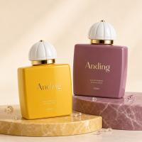 China 100ml Glass Perfume Bottles Dome Magnetic Cap Square Empty Crimp Neck Spray for sale