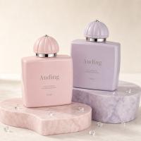 China 100ml Glass Perfume Bottles Dome Magnetic Cap Square Empty Crimp Neck Spray for sale