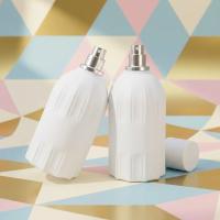 China 100ml Glass Perfume Bottles Cylinder Crimp Neck Magnetic Cap Empty Spray for sale