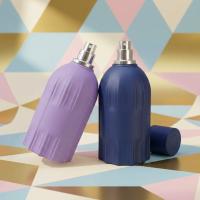 China 100ml Glass Perfume Bottles Cylinder Crimp Neck Magnetic Cap Empty Spray for sale