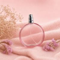China 50ml 100ml Glass Perfume Bottles Round Empty Spray Cloud Shaped Cap Crimp Neck for sale