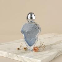 China 100ml Glass Perfume Bottle Empty Unique Irregular Shape Round Cap Crimp Neck for sale