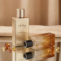 China Empty Perfume Bottles Rectangle Glass 100ml Cylinder Magnetic Cap Crimp Neck for sale