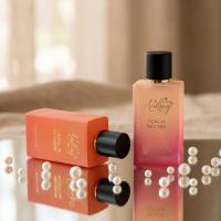 China Empty Perfume Bottles Rectangle Glass 100ml Cylinder Magnetic Cap Crimp Neck for sale