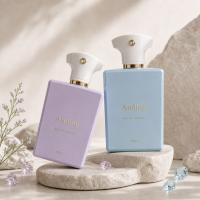 China 100ml Rectangle Glass Perfume Bottles Magnetic Cap Crimp Neck Empty Spray for sale