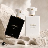 China 100ml Rectangle Glass Perfume Bottles Magnetic Cap Crimp Neck Empty Spray for sale