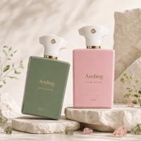 China 100ml Rectangle Glass Perfume Bottles Magnetic Cap Crimp Neck Empty Spray for sale